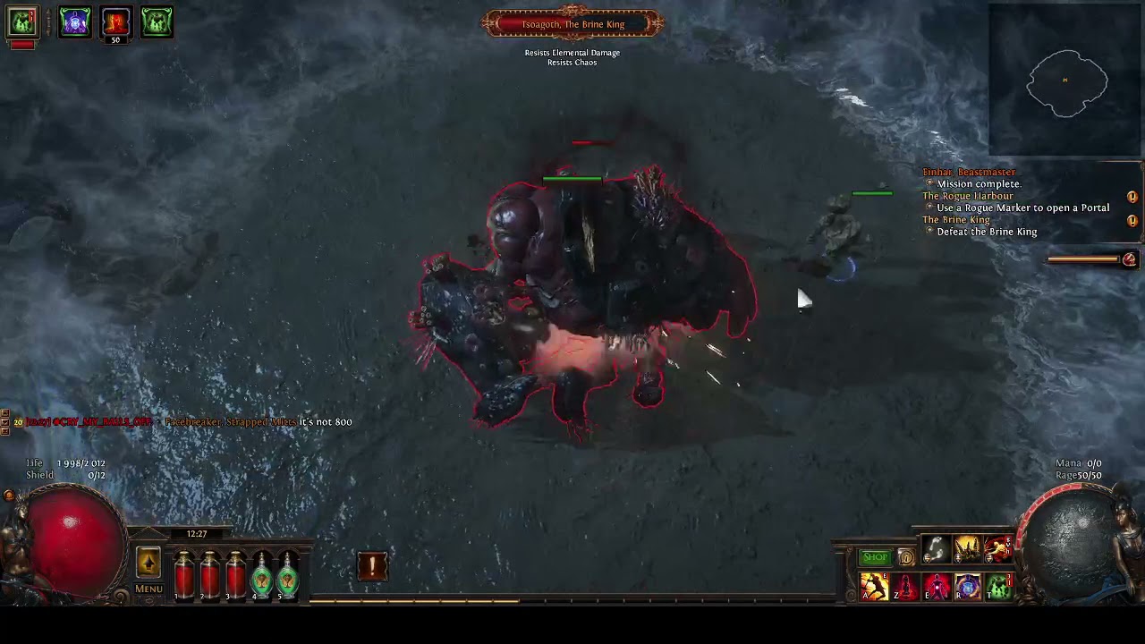 POE Boss Fight : Tsoagoth, the Brine king (ACT 6) - YouTube