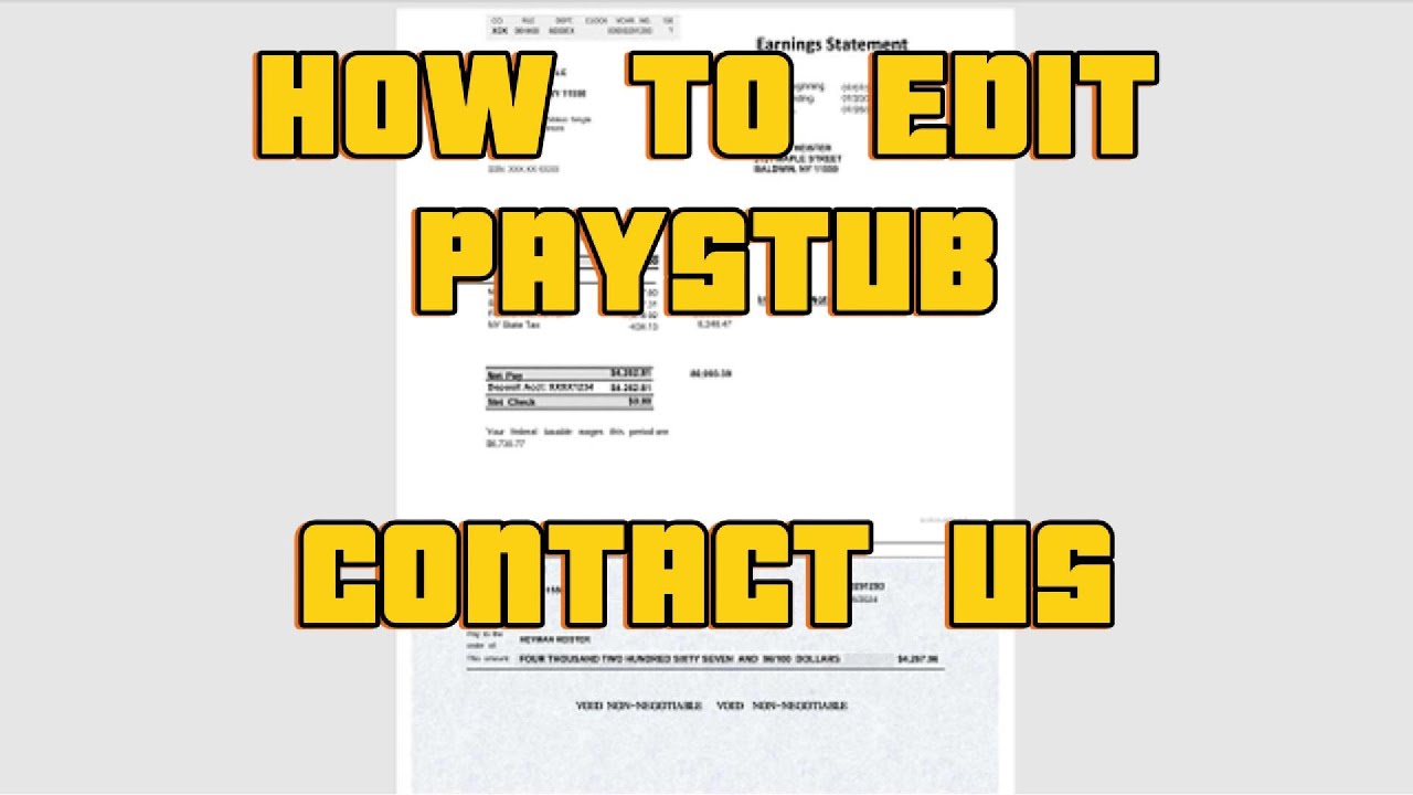 How to Edit ADP PayStub - Paystub Template - YouTube