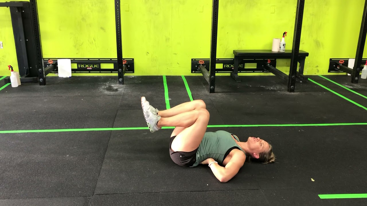 Deadbug Toe Touches - YouTube