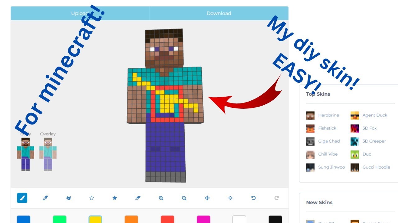 How to make a Minecraft skin easy and fast - YouTube