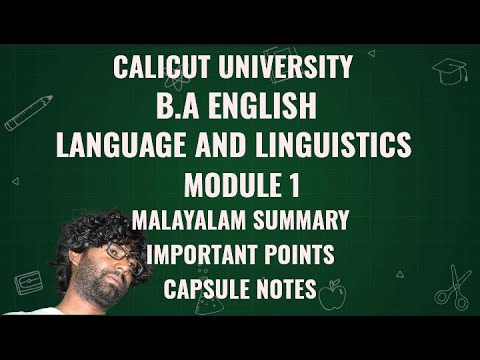 Language and Linguistics Module 1 Summary, Important Points and Notes ...