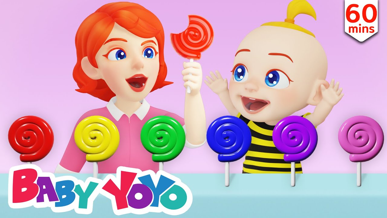 The Colors Song (Color Candies with Mom) + more nursery rhymes & Kids ...