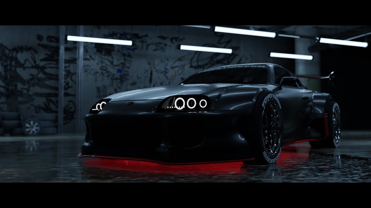 Toyota Supra MK4 | 3D Blender car animation | Midnight sun - YouTube