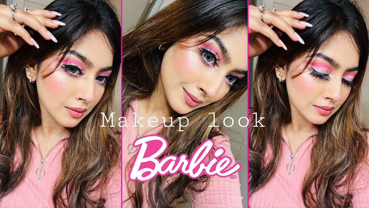 Barbie Makeup look 🎀| pink Barbie look | Makeup tutorial 💖 - YouTube