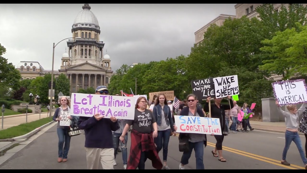 Re-Open Illinois March for Freedom Protest- May 20, 2020 - YouTube