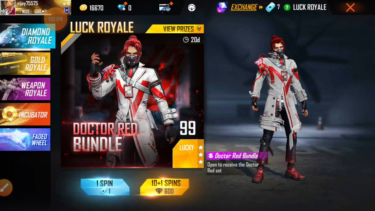 free fire new diamond royal new bondal - YouTube