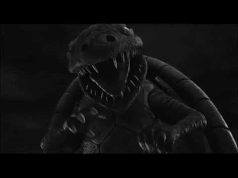 Turtle Monster roars at Oogie Boogie - YouTube