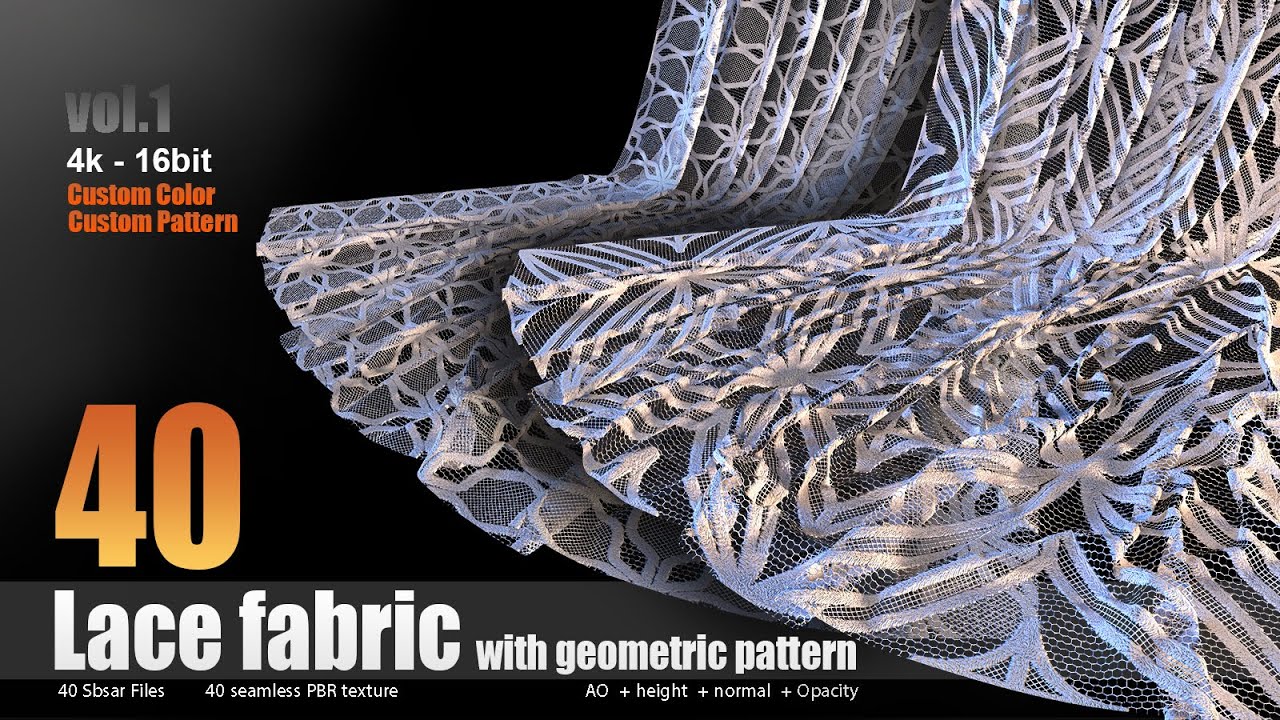 How yo use lace fabric in substance painter - YouTube