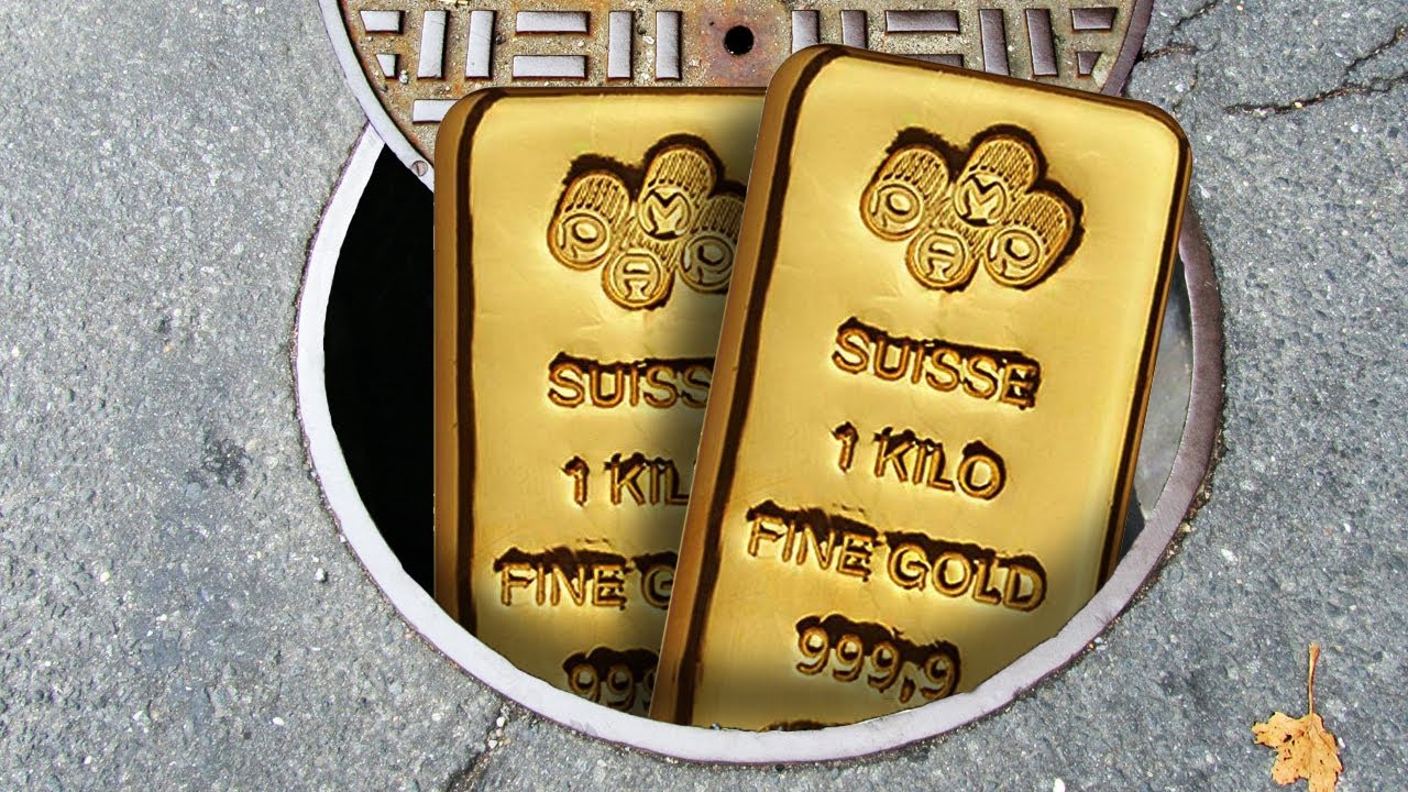 Two Kilo Gold Bars Found Stuck In A Sewer! - YouTube