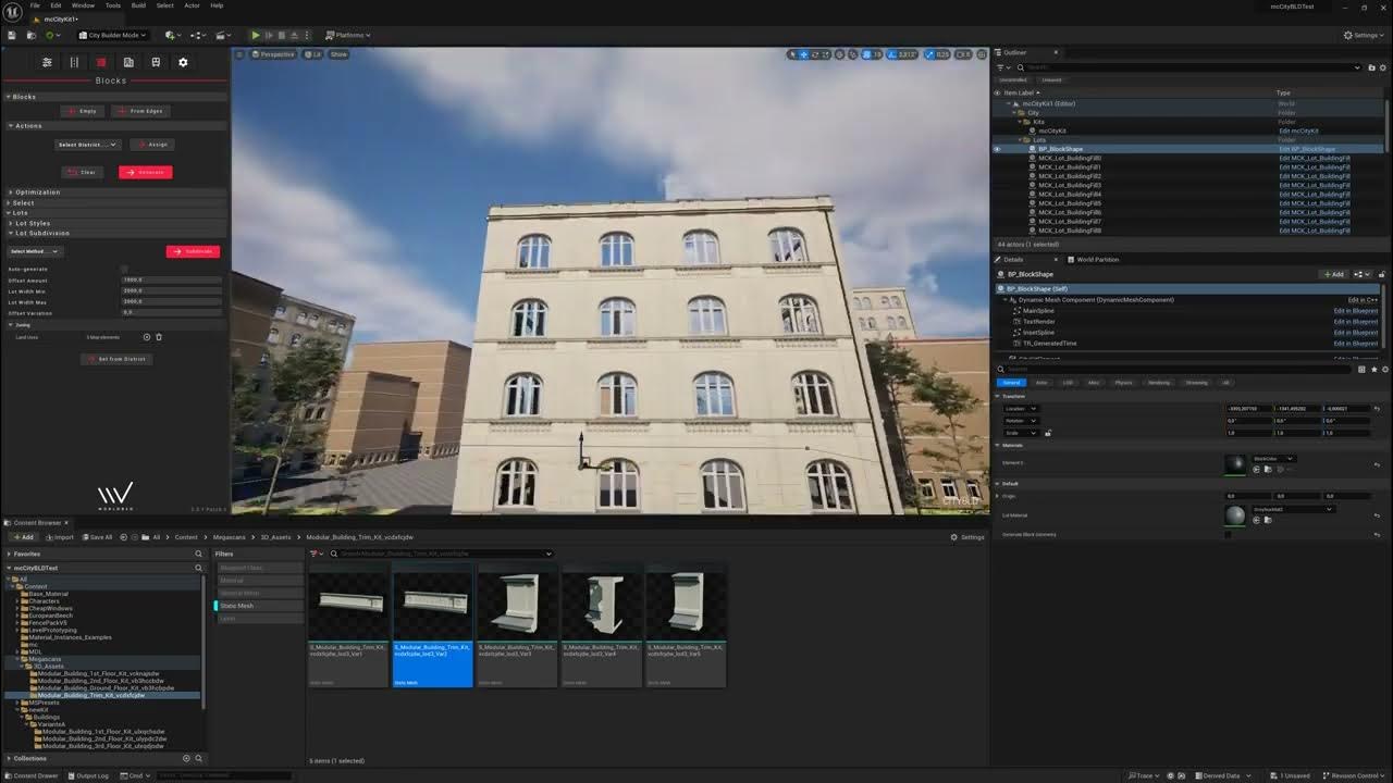 Unreal Engine 5.3 - Creating own City Kit with WorldBLD|CityBLD & Megascans Assets - Part 4 - 4K ...