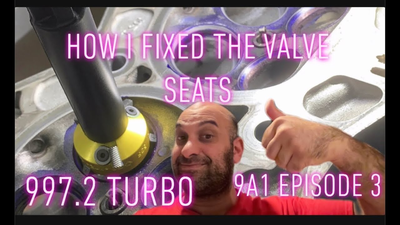 Porsche 911 turbo 997.2 9A1 engine rebuild part3 repairing valve seats ...