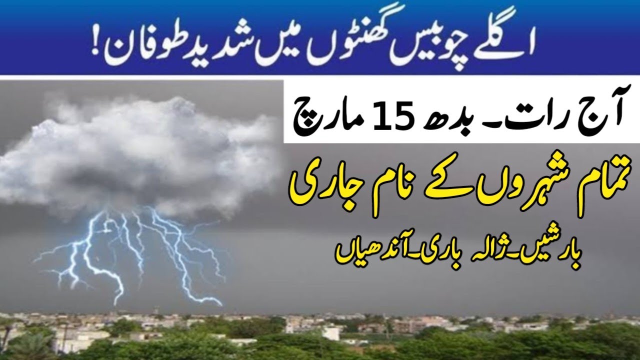 Heavy Thunderstorm and Rains are Coming in many Cities of Pakistan ...