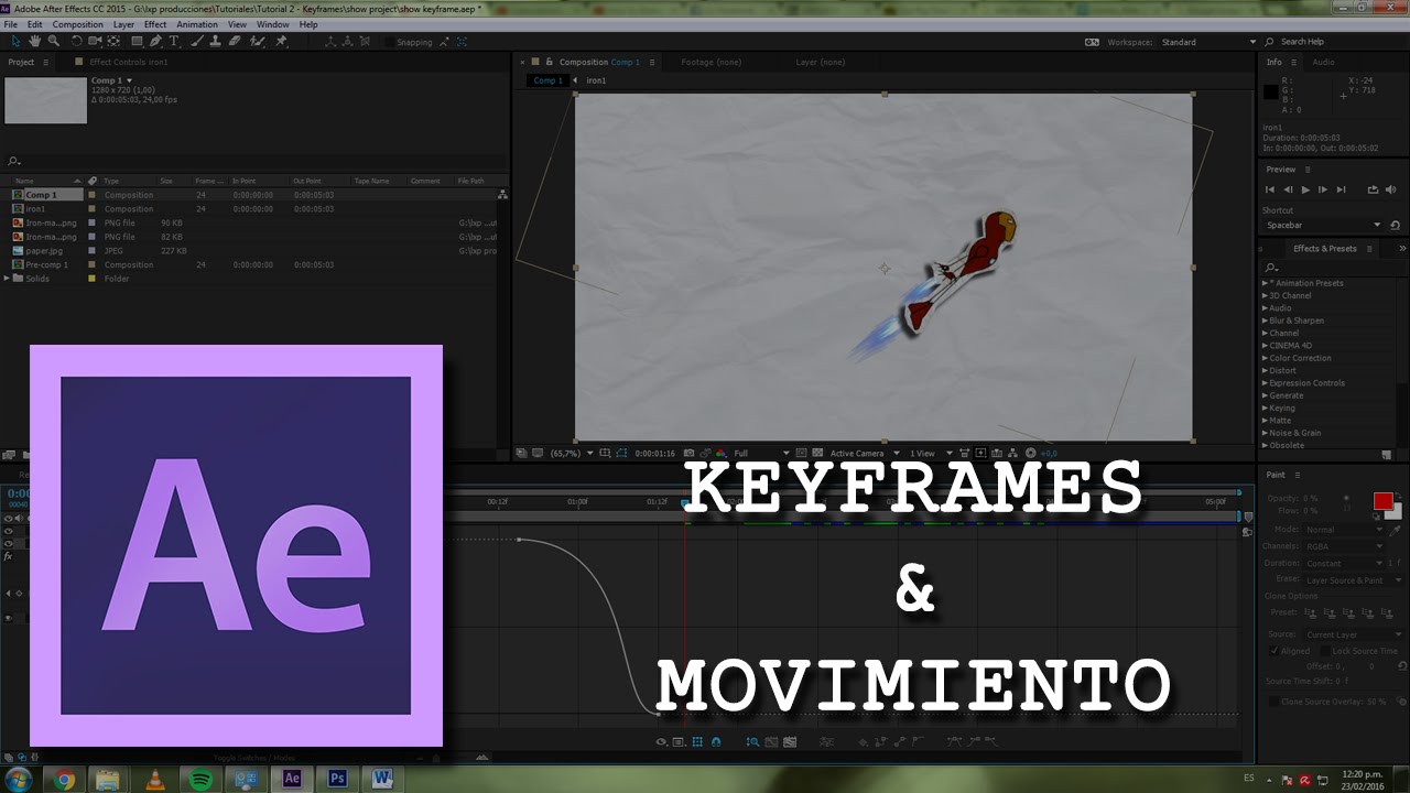 Keyframes y movimiento de objetos - After Effects al instante - YouTube