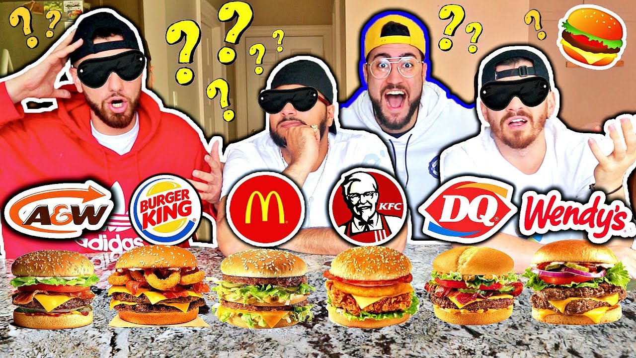 GUESS THAT FAST FOOD BURGER! (BLINDFOLD TASTE TEST) - YouTube