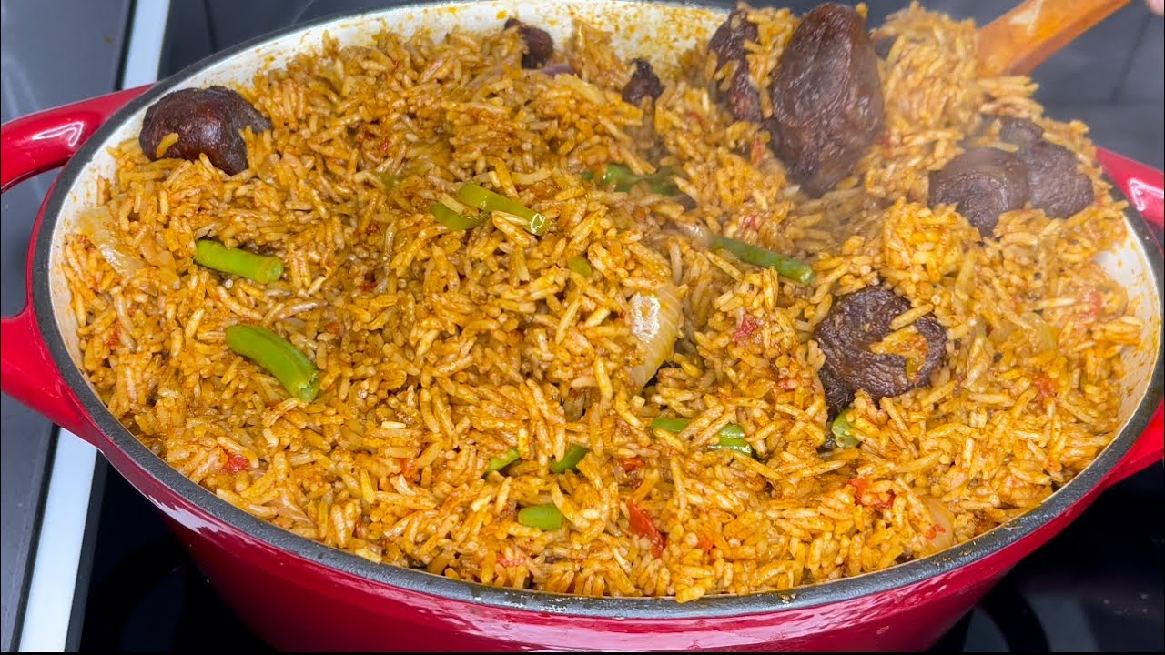 🇬🇭 Beef Jollof Rice | Recipe | Ghana Jollof Rice | Eps1 | Step By Step ...