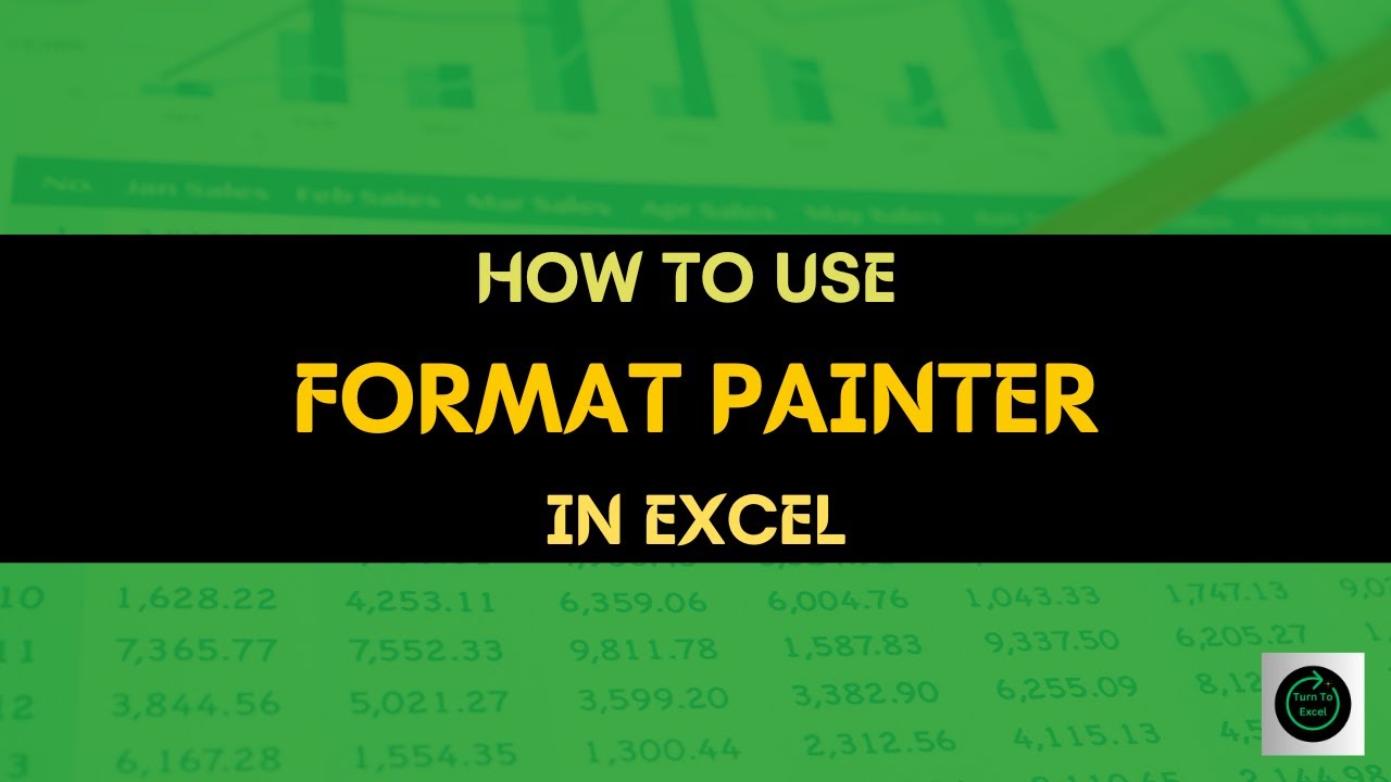 How to use FORMAT PAINTER in excel | Excel Tutorial | Learn Excel ...