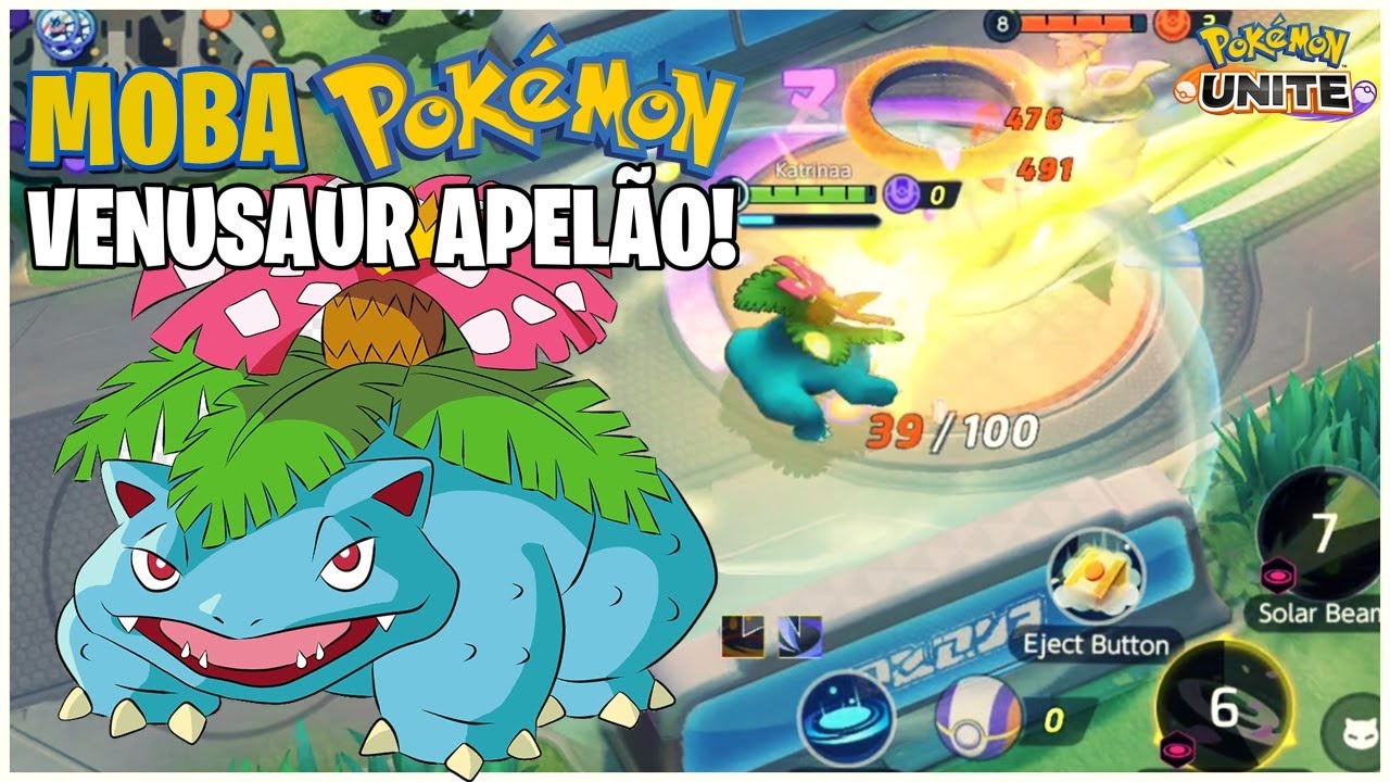 SOLAR BEAM DA MUITO DANO!!! VENUSAUR POKEMON UNITE - YouTube