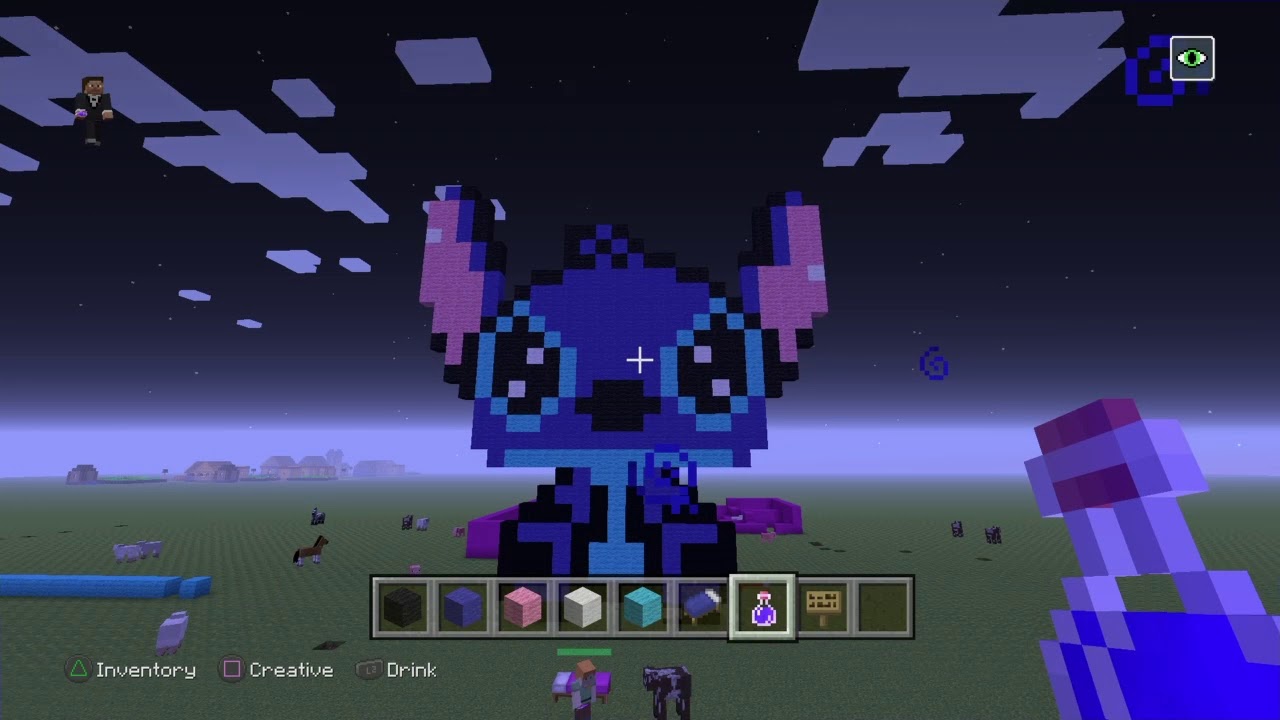 Minecraft Pixel art stitch - YouTube