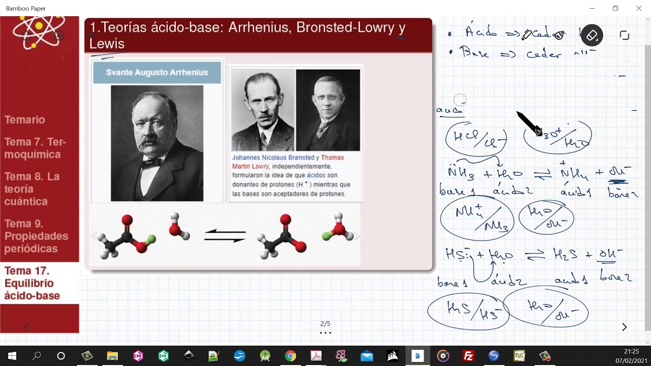 ÁCIDOS Y BASES | TEORÍA DE ARRHENIUS, BRONSTED-LOWRY Y LEWIS - YouTube