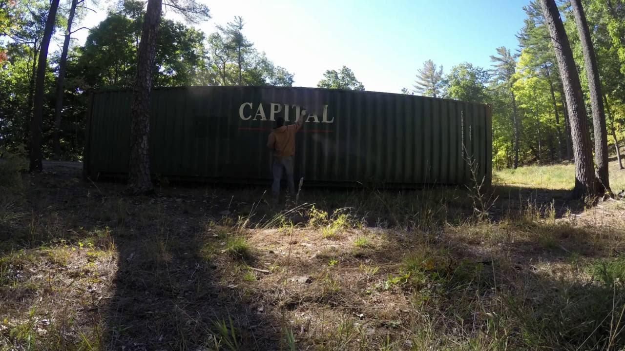 Painting shipping containers - YouTube