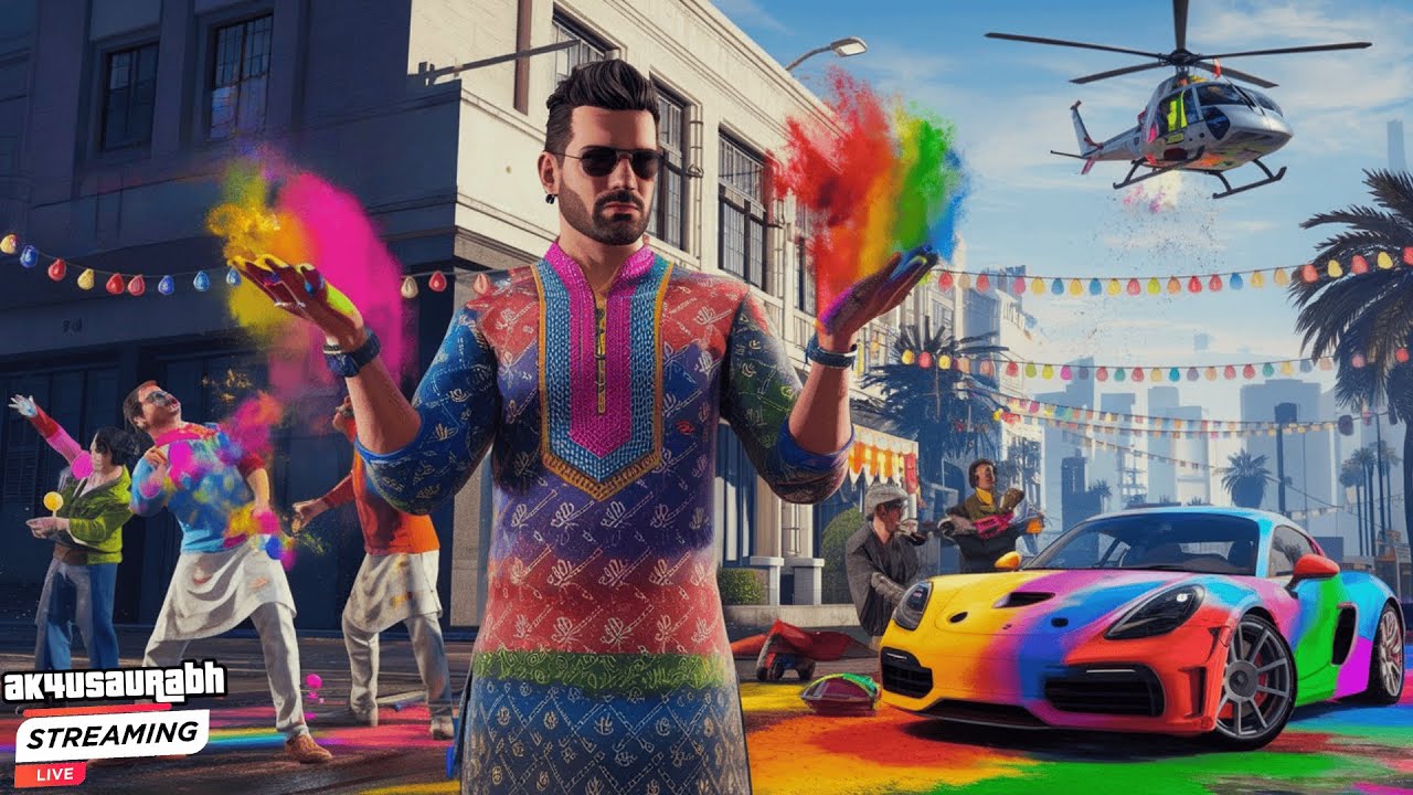 🔴 💰🚔GTA Online HOLI Event! Heists, Racing & Color Explosion! 🎨🔥 ...