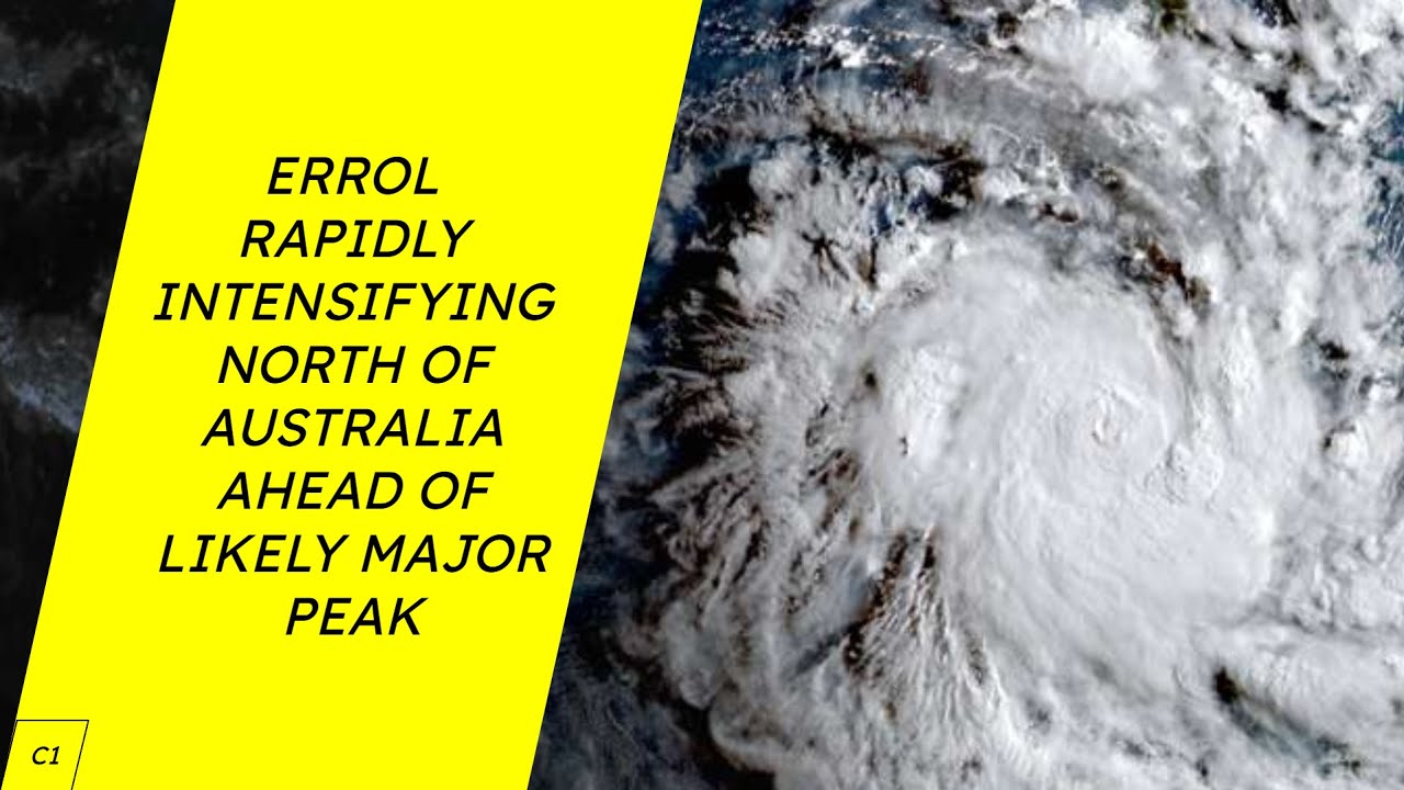 Cyclone Errol rapidly intensifying north of Australia - YouTube