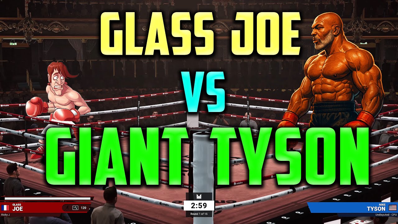 Can Glass Joe Survive GIANT Mike Tyson?! Hilarious Punch-Out Battle ...