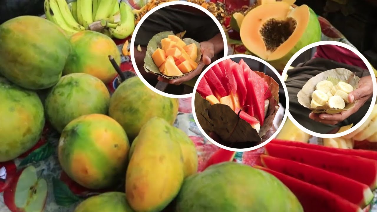 কলা- তরমুজ-পেঁপে।। Traditional Tasty Food “Kola-Tormoj-Pepa” Street ...