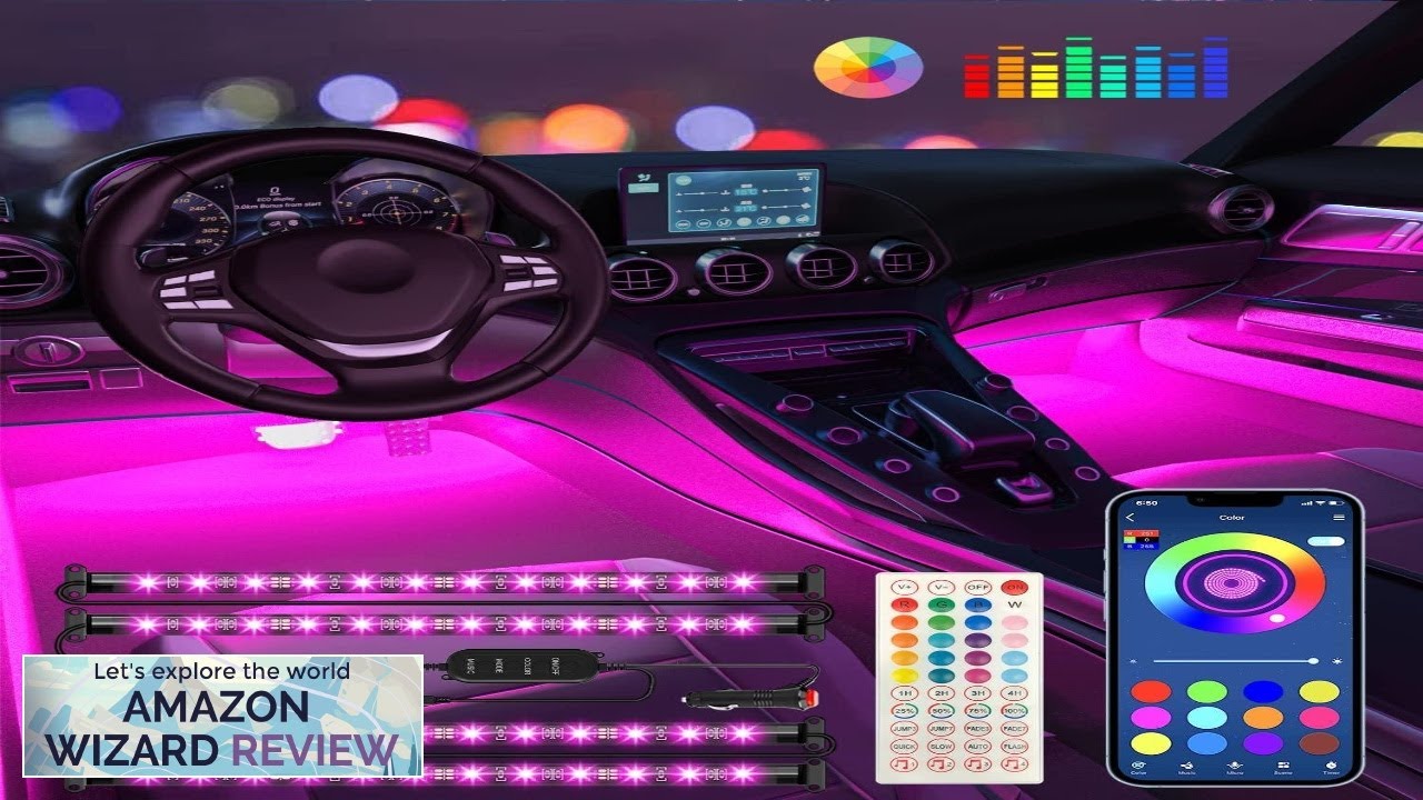 Interior Car Lights Keepsmile Car Accessories APP Control with Remote ...