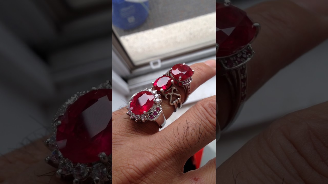 Red blood ruby ( old cut on old ring ) VS heat treated ruby ( can you ...