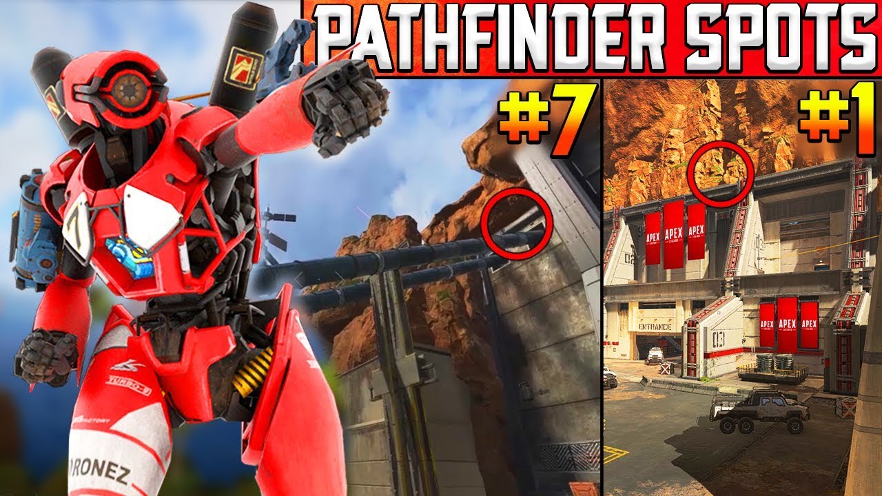 Top 10 Apex Legends Pathfinder Spots - YouTube
