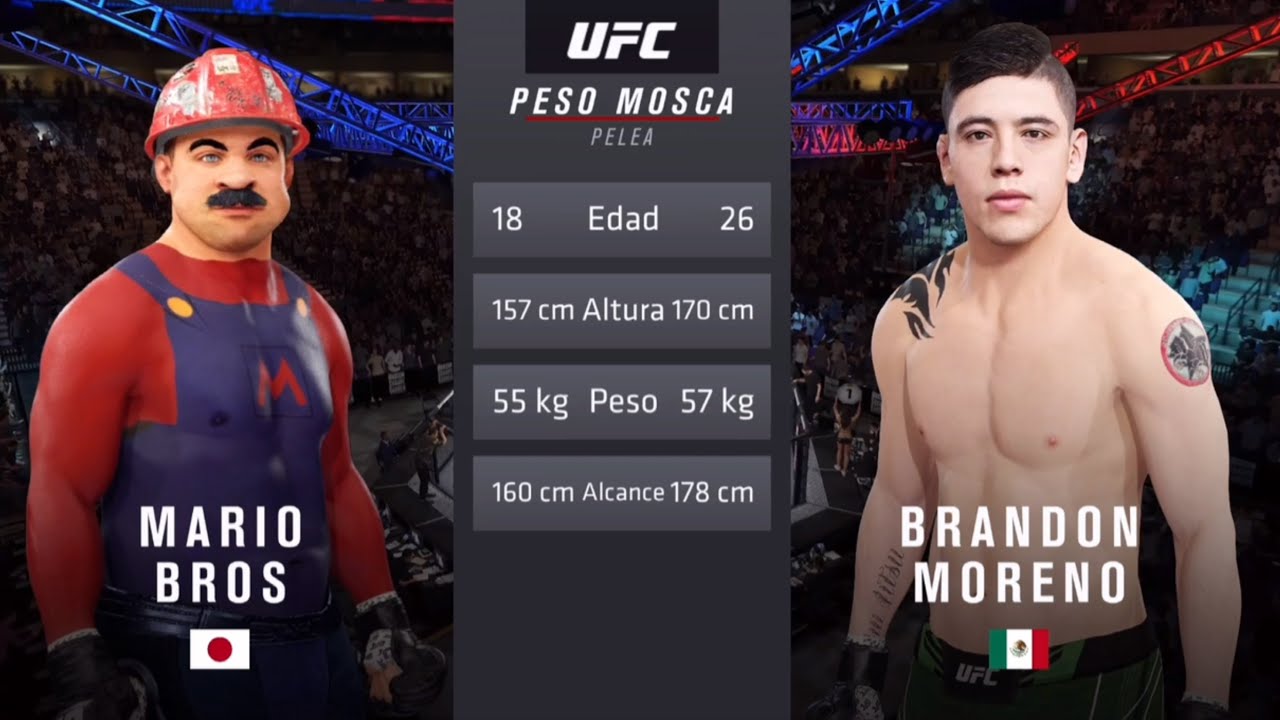 Brandon Moreno vs. Mario Bros - EA Sports UFC 4 - Epic Fight - YouTube
