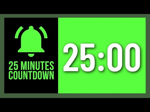 Green Screen 25 minutes Countdown Timer - YouTube