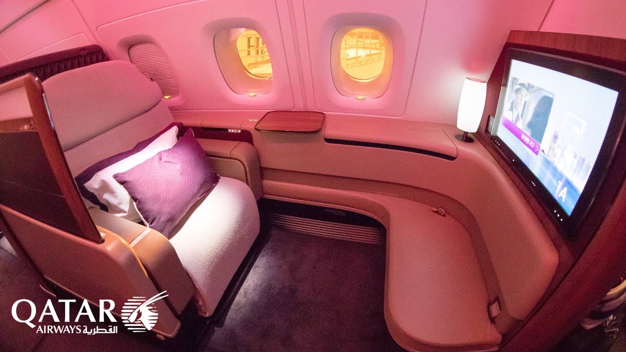 Qatar Airways QR909 Airbus A380 First Class - Sydney-Doha incl. Qantas ...