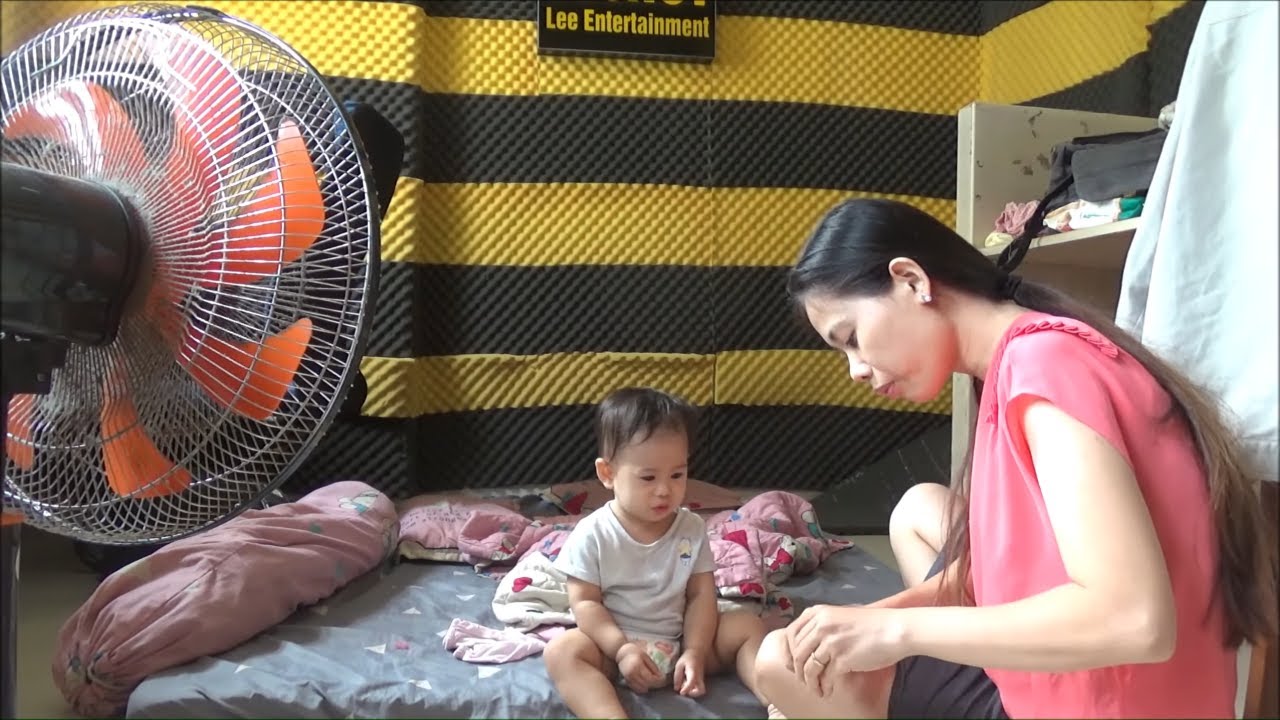 Beautiful Single Mom Breastfeeding And Playing With Her Cute Baby Part ...