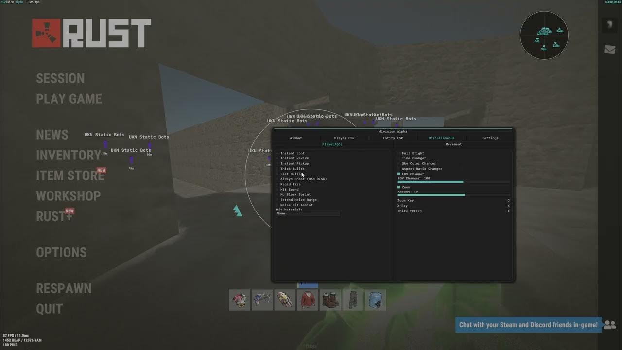 افضل هاك راست في مجتمع العرب : best rust cheat - YouTube