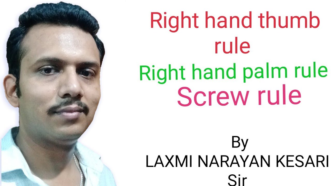 Right hand thumb rule || right hand palm rule || Maxwell screw rule ...