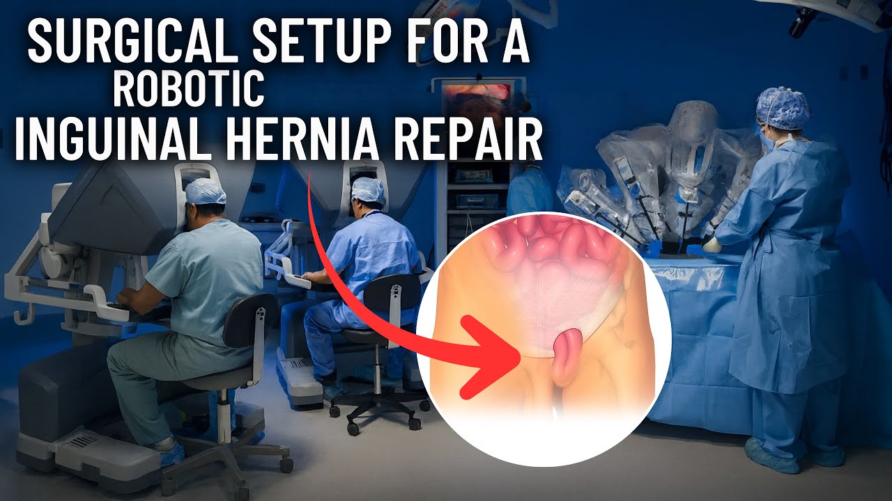 Surgical Setup for a Robotic Inguinal Hernia Repair | Step-By-Step For ...