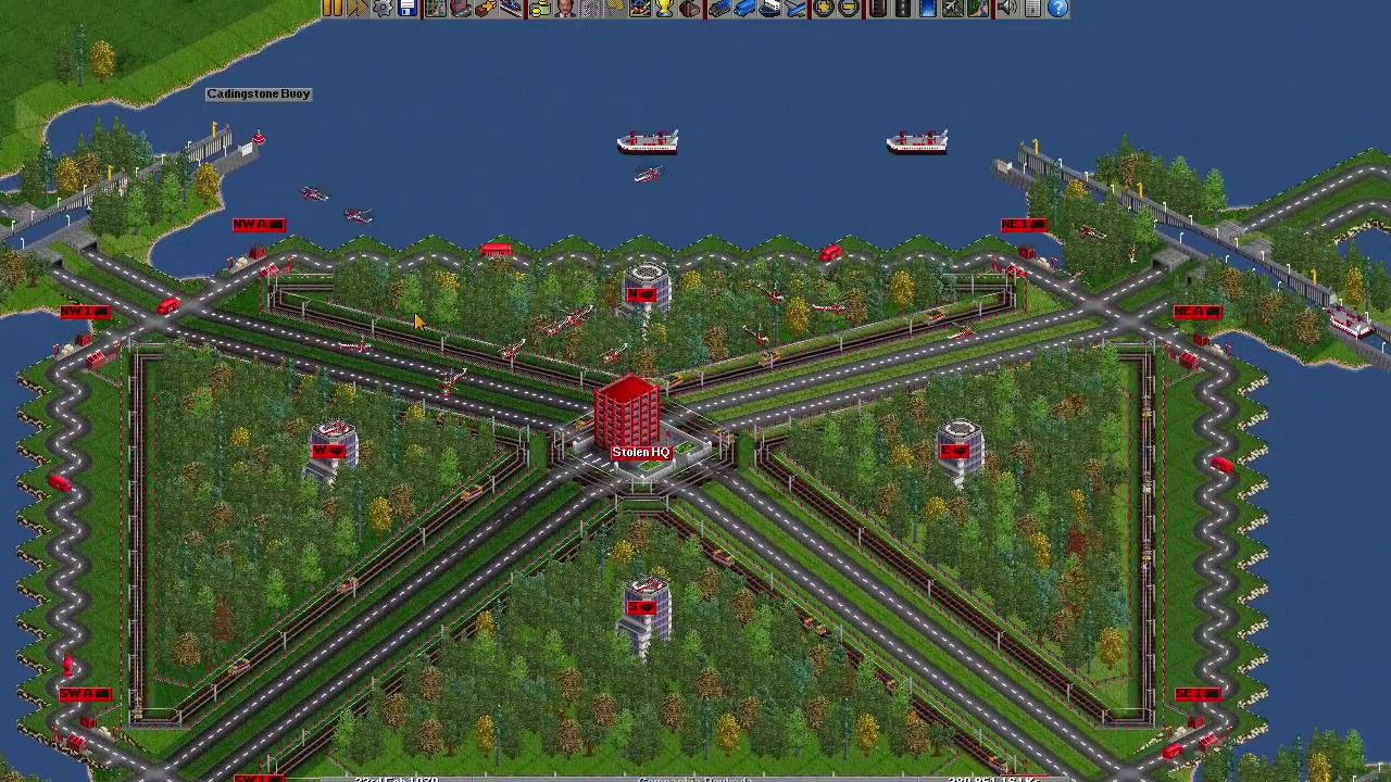 OpenTTD Multi Transport HQ - YouTube
