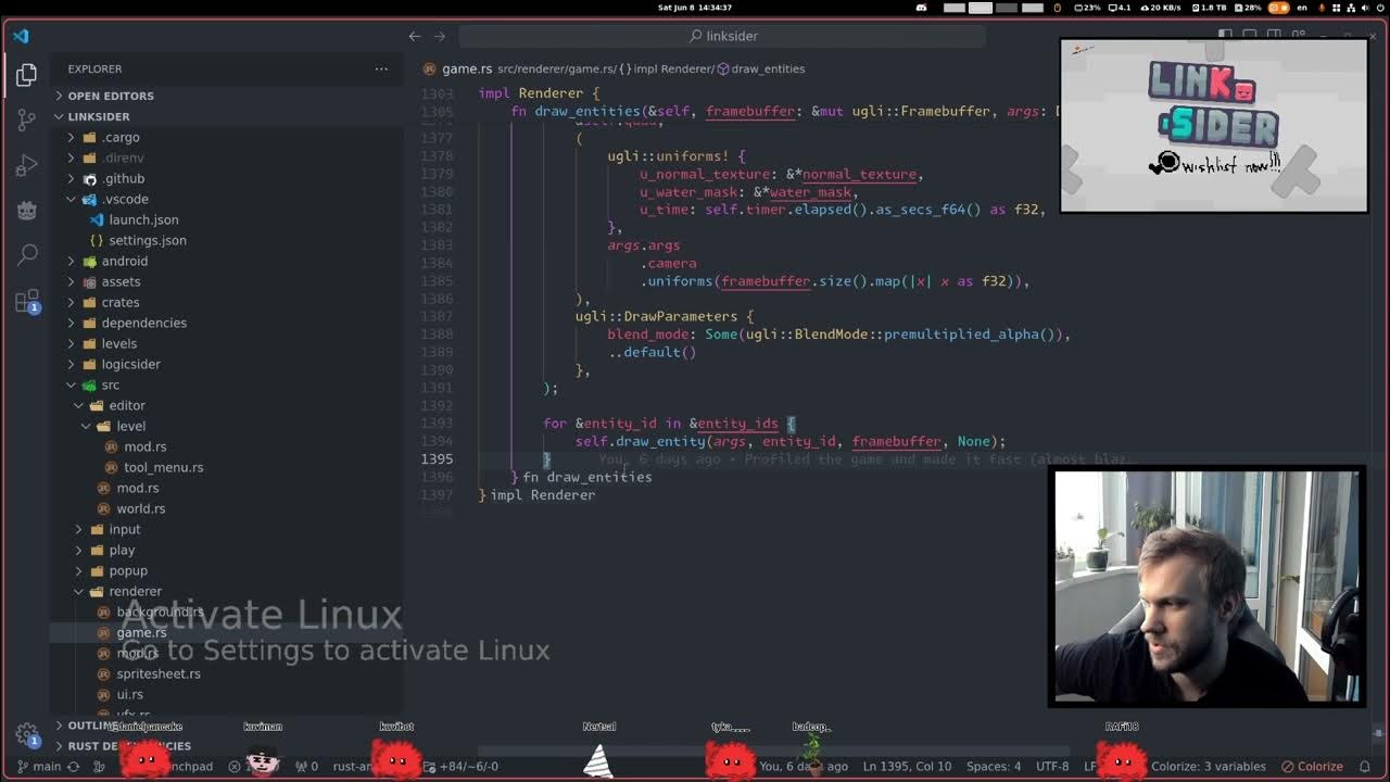 🦀 Optimizing the game to make it BLAZINGLY FAST - Linksider #93 🦀 - YouTube