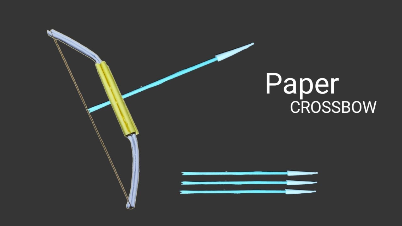 Origami Weapons, How to make a paper crossbow, Origami, Paper gun, easy ...