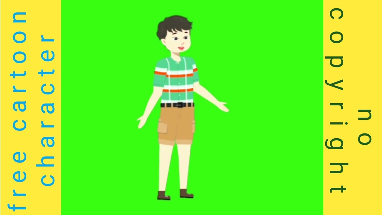 Green Screen Cartoon Character Talking | No Copyright cartoon - YouTube