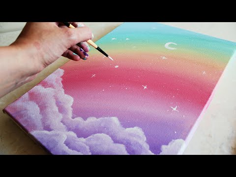 Akrilik Boya Başlangıç Seti  - Basit Akrilik Boya Çalışması - Tuval Boyama