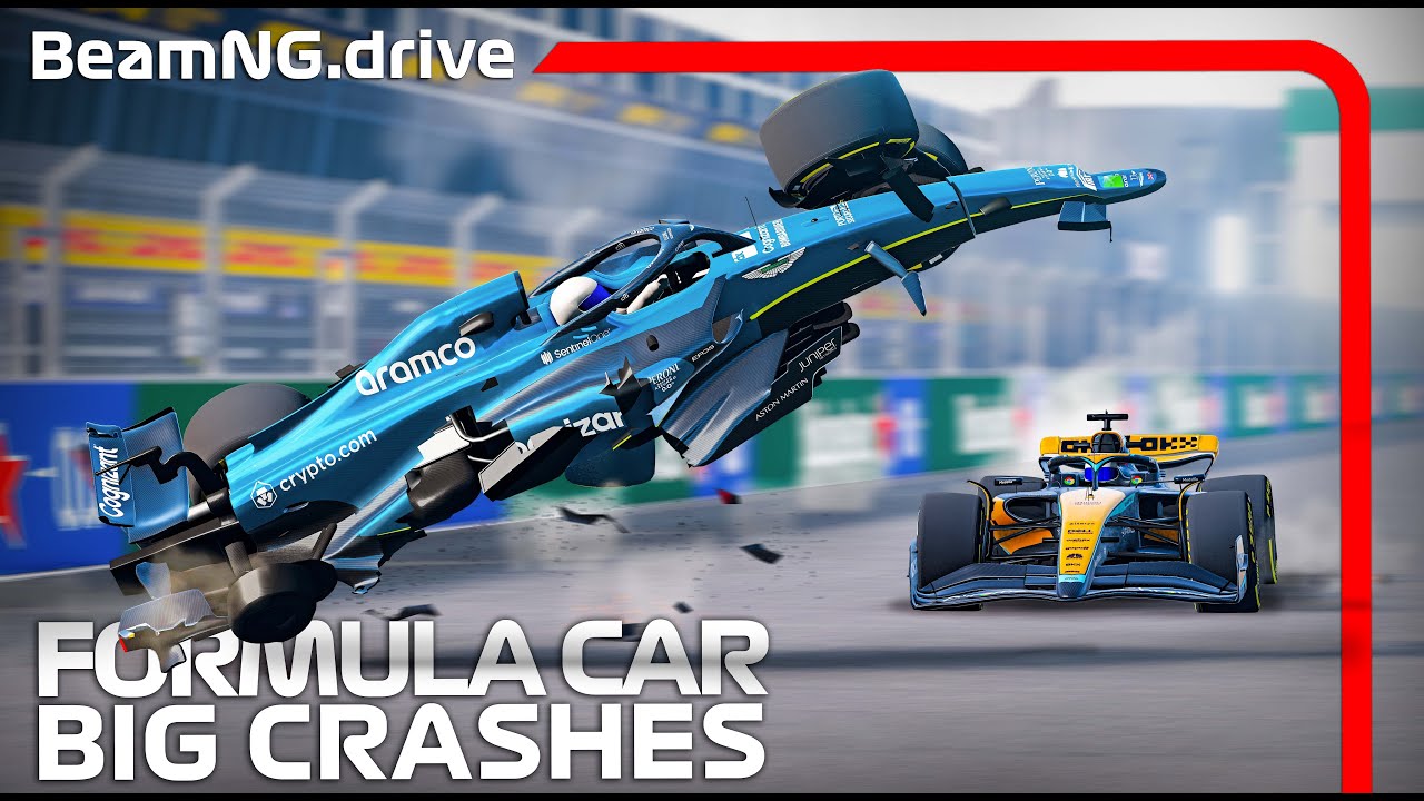 Formula Car BIG CRASHES #9 | BeamNG.drive | F1-F2 MOD - YouTube
