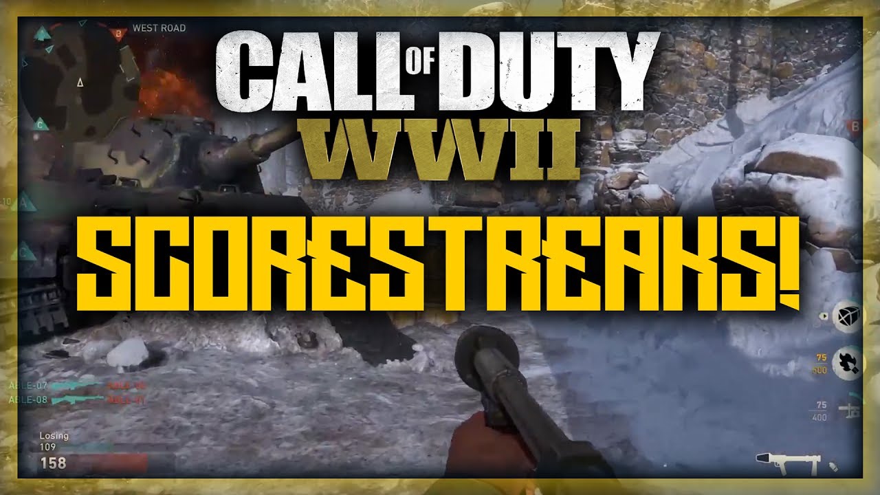 COD WWII - CHOPPER GUNNER IS BACKKKKKK! ALL SCORE STREAKS IN ...