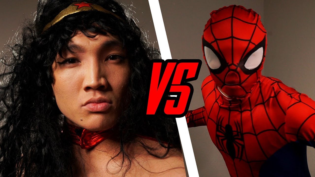 SPIDER-MAN VS WONDER WOMAN TICKLE FIGHT?! | WAZ HANNIN?! - YouTube