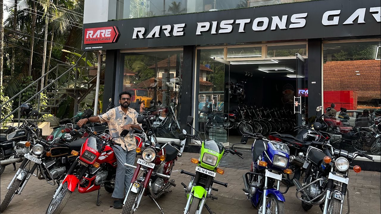 Rare pistons garage (2 stroke showroom) - YouTube