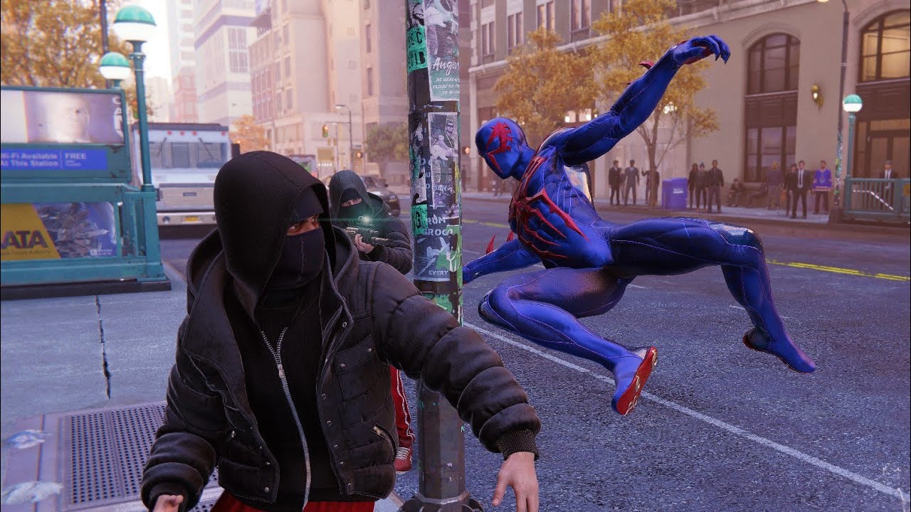 Spider-Man: Remastered Across The Spiderverse - 2099 Suit PS5 Gameplay ...