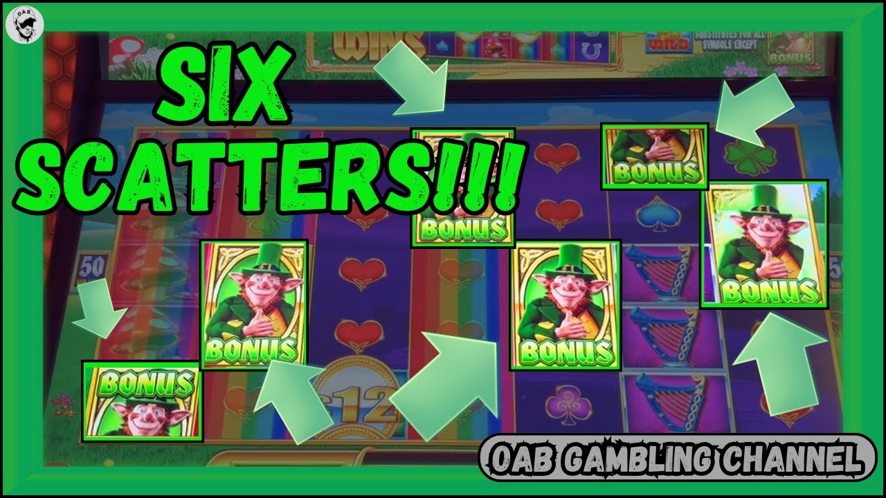 CRAZY VOLATILE ACTION! | 6 SCATTER SYMBOLS ON Leprechaun's Gold, Amazon ...