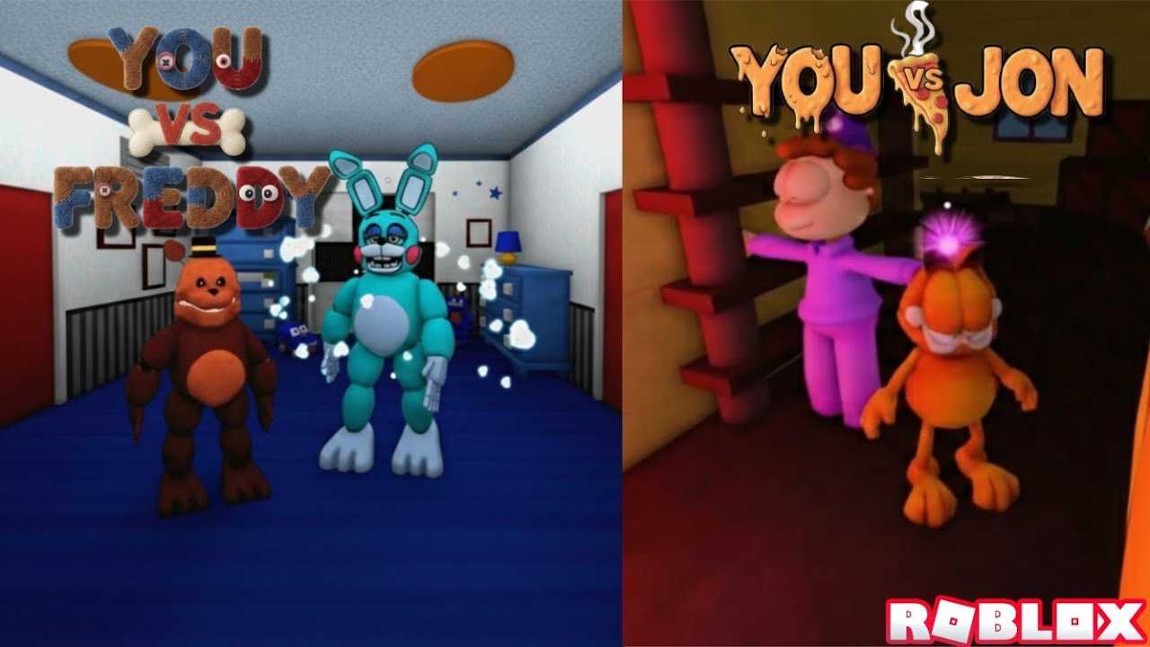 YOU VS FREDDY / YOU VS JON *Fnaf, Garfield* (Roblox) - YouTube